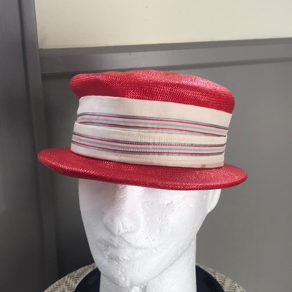 Accessories | Vintage Red Straw Hat | Poshmark